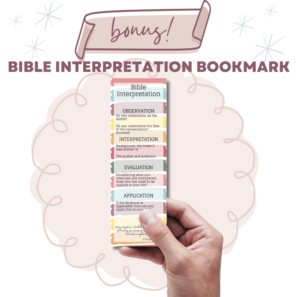 Printable Bible Study Color Code & Bible Study Color Code Bookmark *Di ...